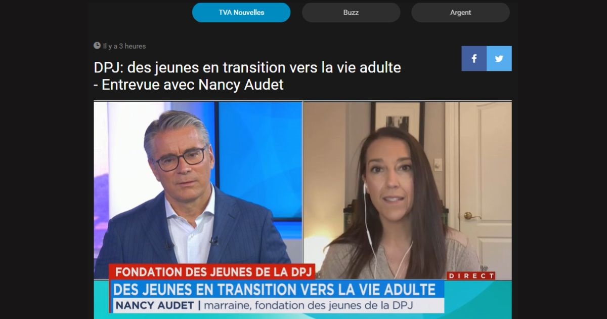 Nancy Audet en entrevue à LCN - Fondation des jeunes de la DPJ