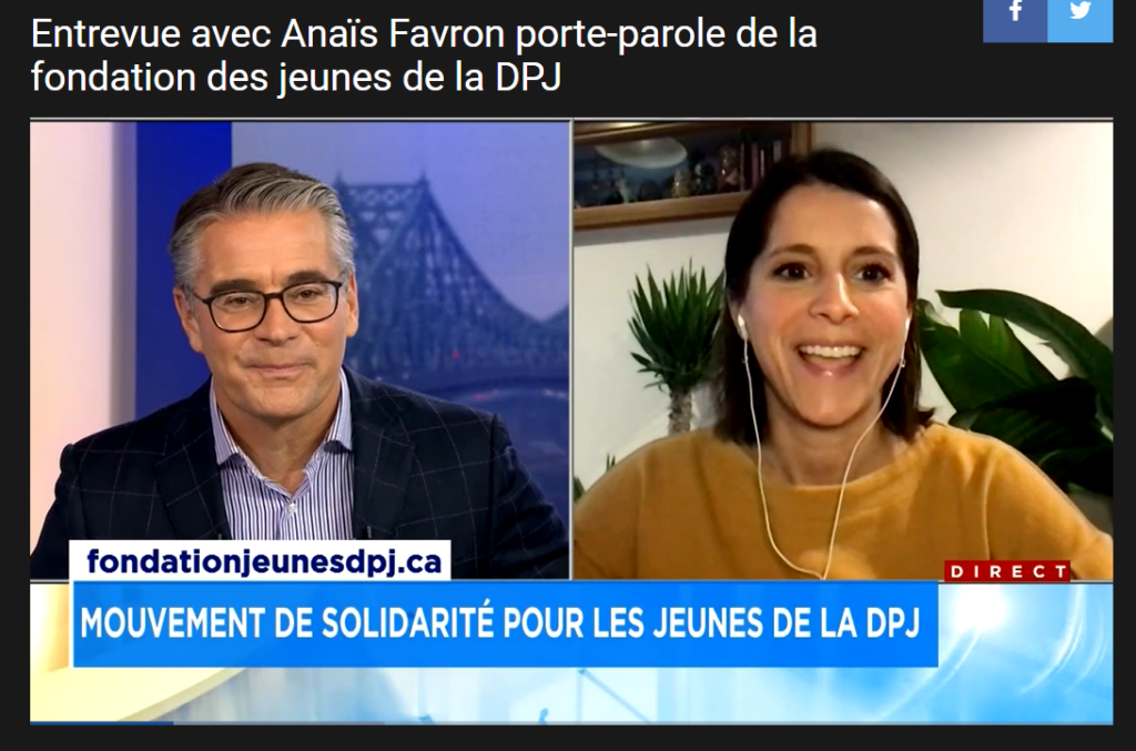Entrevue avec Anaïs Favron, porte-parole de la Fondation des jeunes de ...